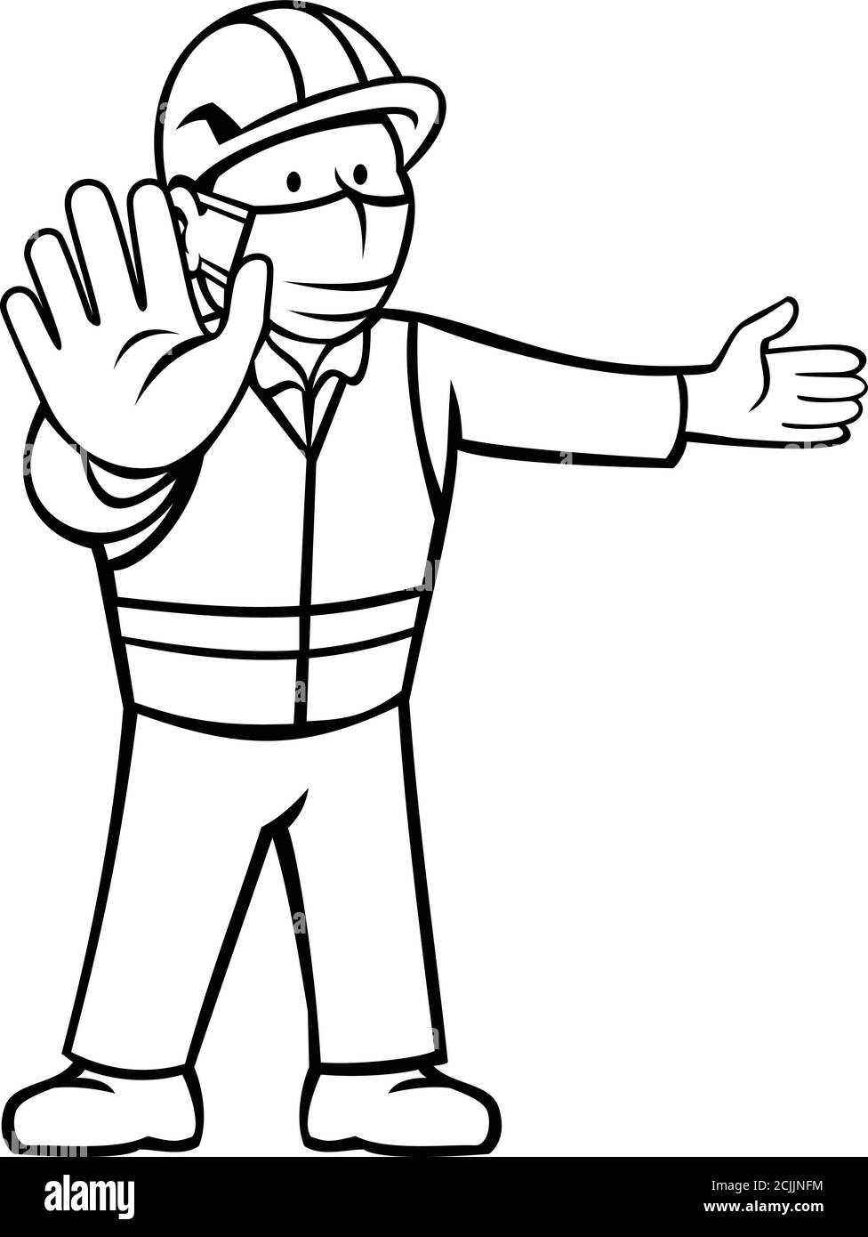 Frontline worker mask Stock Vector Images - Alamy