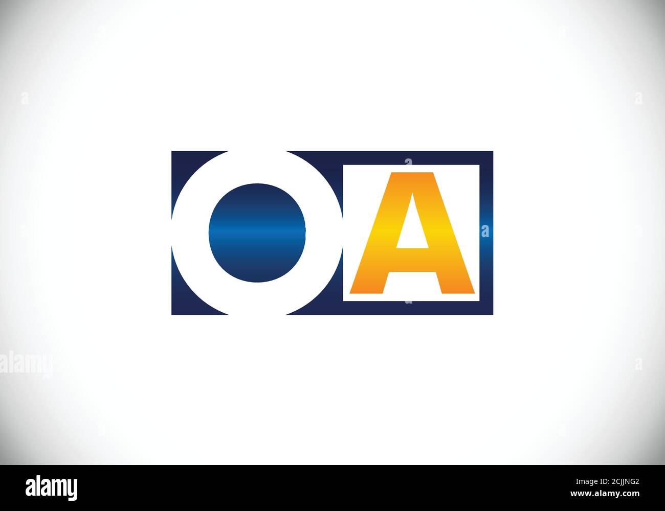 Initial Monogram Letter O A Logo Design Vector Template. O A Letter ...
