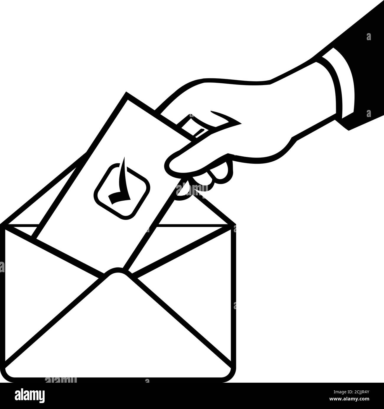 Vote mail on white Stock Vector Images - Alamy