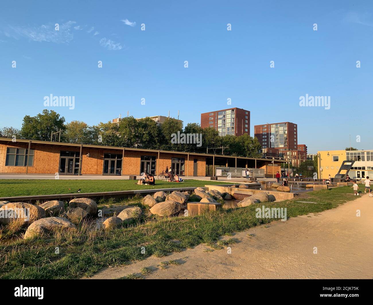Spoorpark (Railway Park) at Tilburg city centre. Tilburg, North Brabant ...