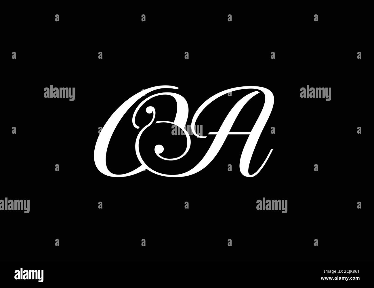Initial Monogram Letter O A Logo Design Vector Template. O A Letter ...