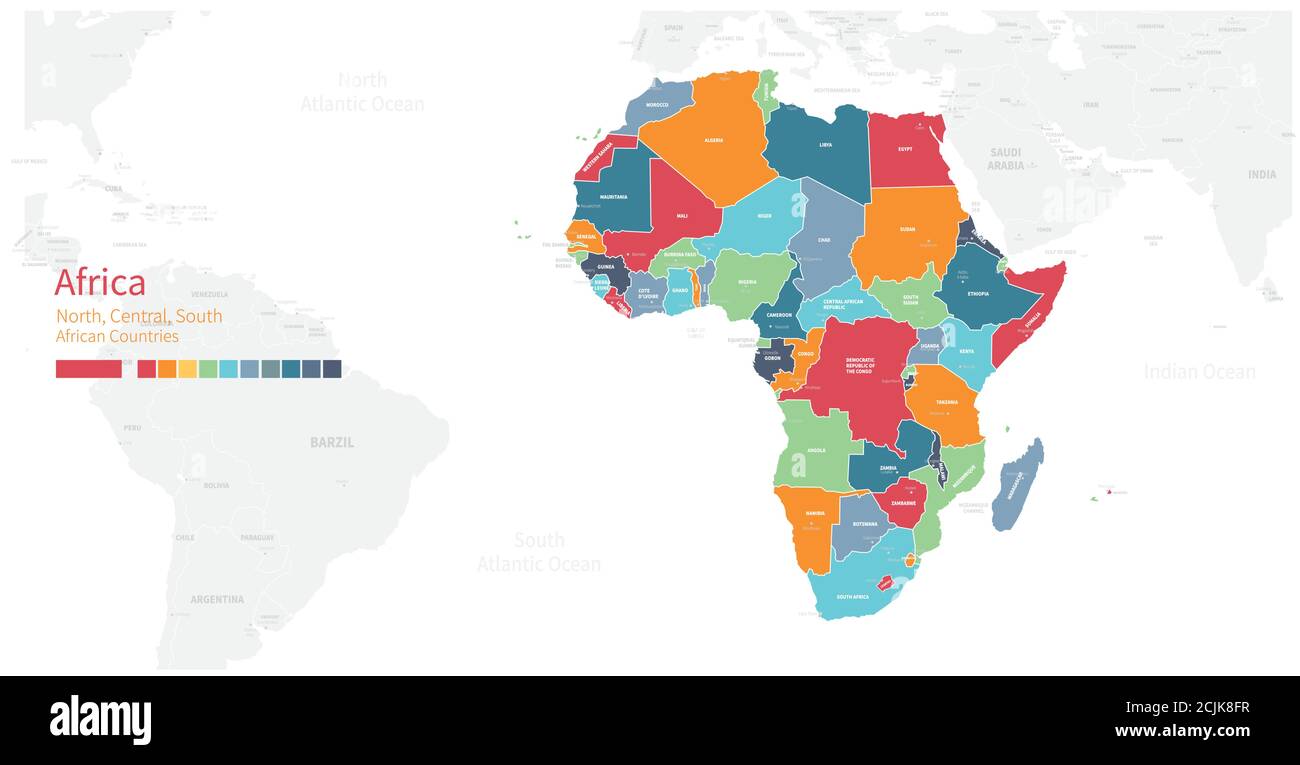 countries of africa map