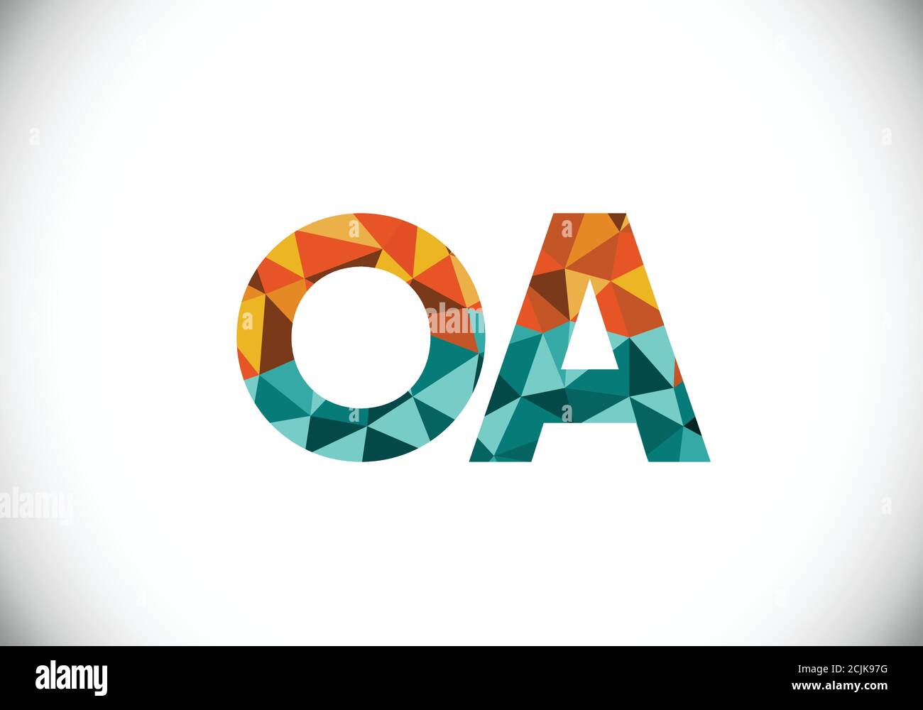 Initial Monogram Letter O A Logo Design Vector Template. O A Letter ...