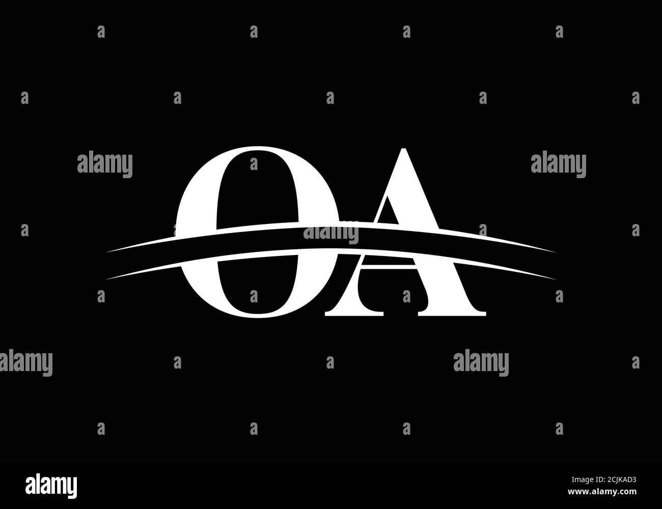 Initial Monogram Letter O A Logo Design Vector Template. O A Letter ...