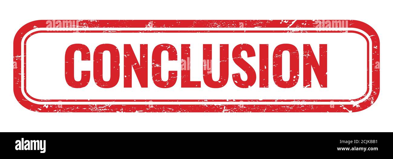 CONCLUSION red grungy rectangle stamp sign Stock Photo - Alamy