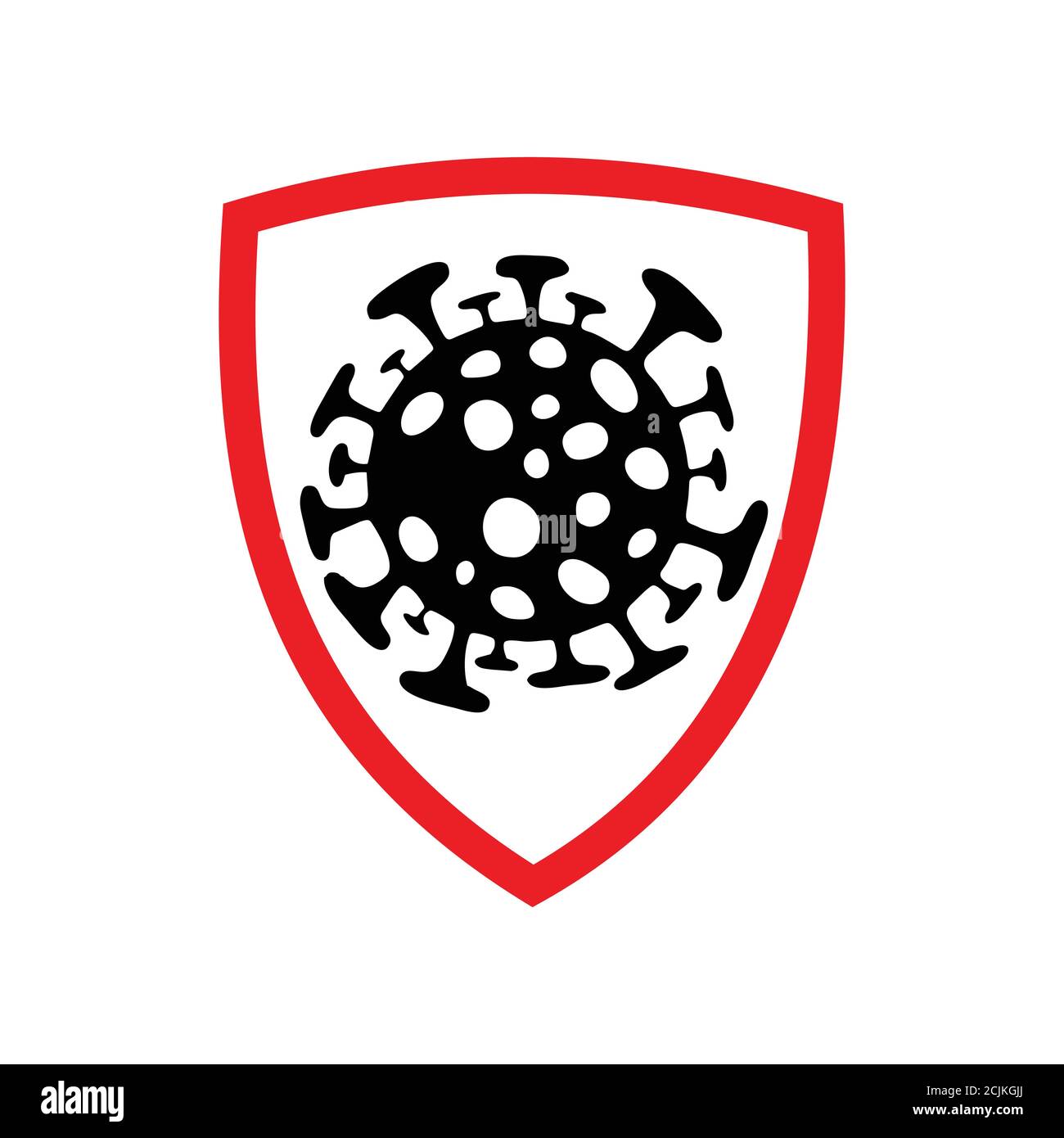 Antibacterial icon virus shield Cut Out Stock Images & Pictures - Alamy
