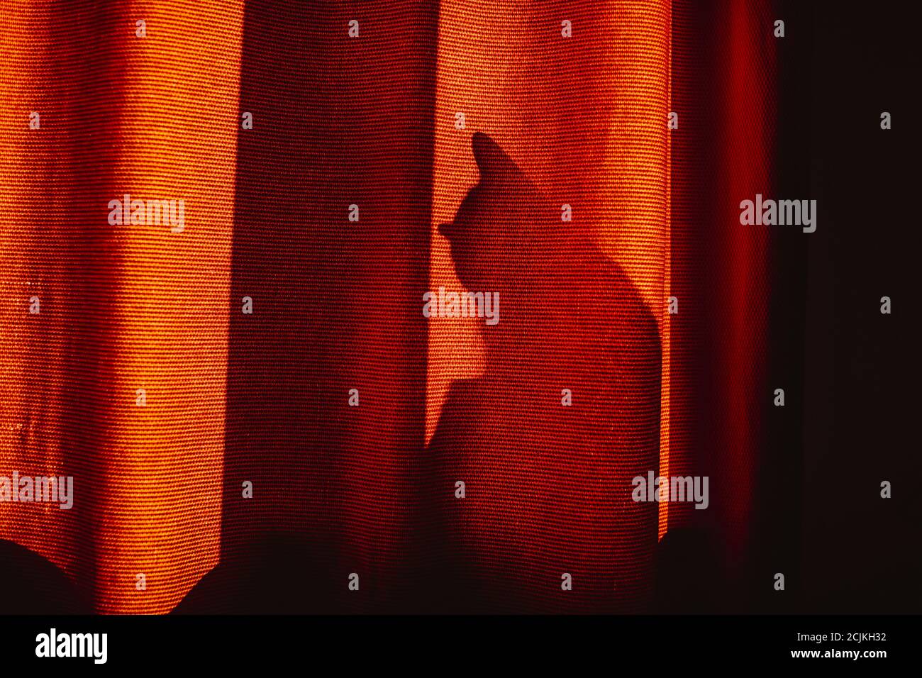 Curtain close silhouette hi-res stock photography and images - Alamy