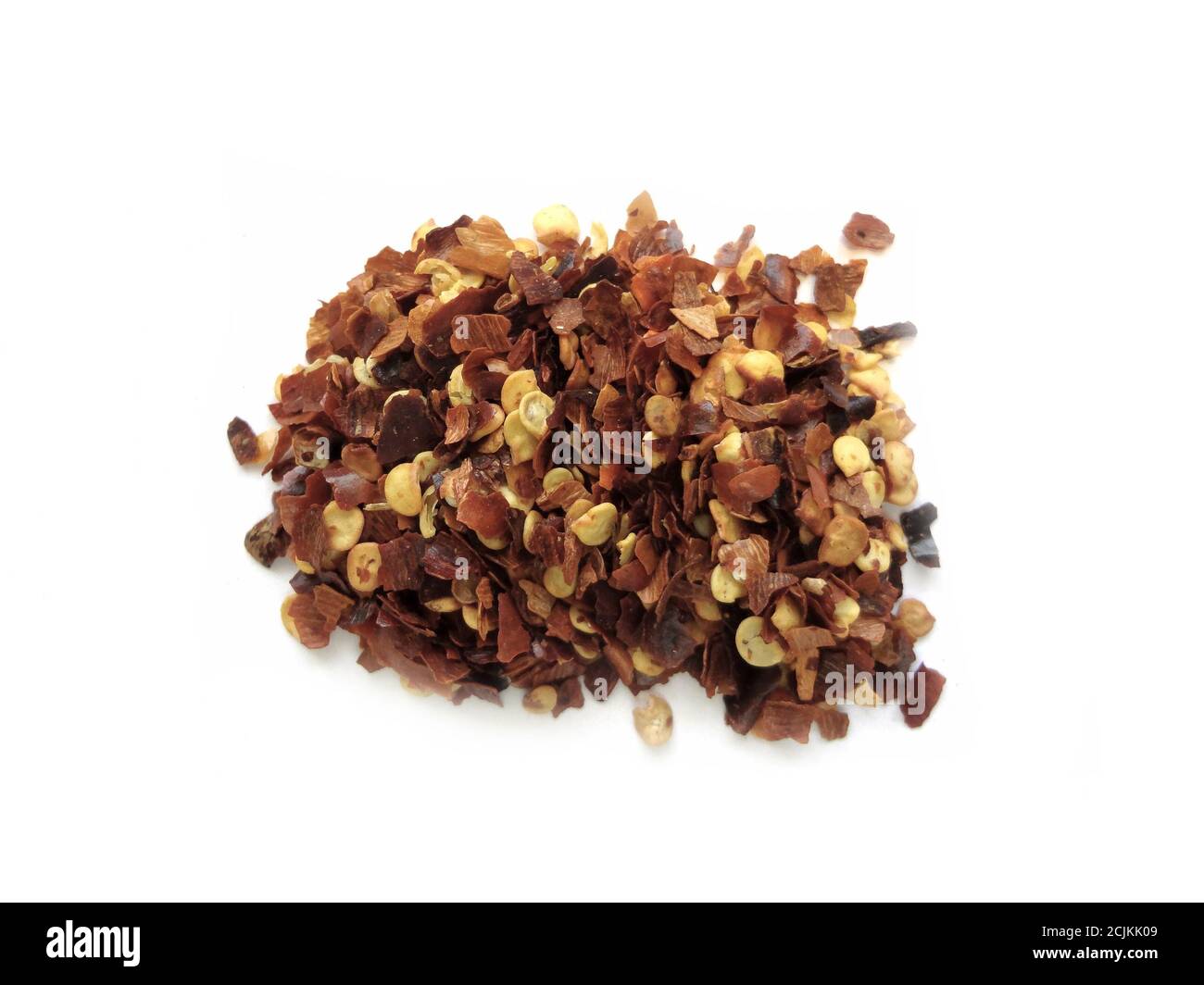 Crushed Red Pepper (isolated on white background Stock Photo - Alamy