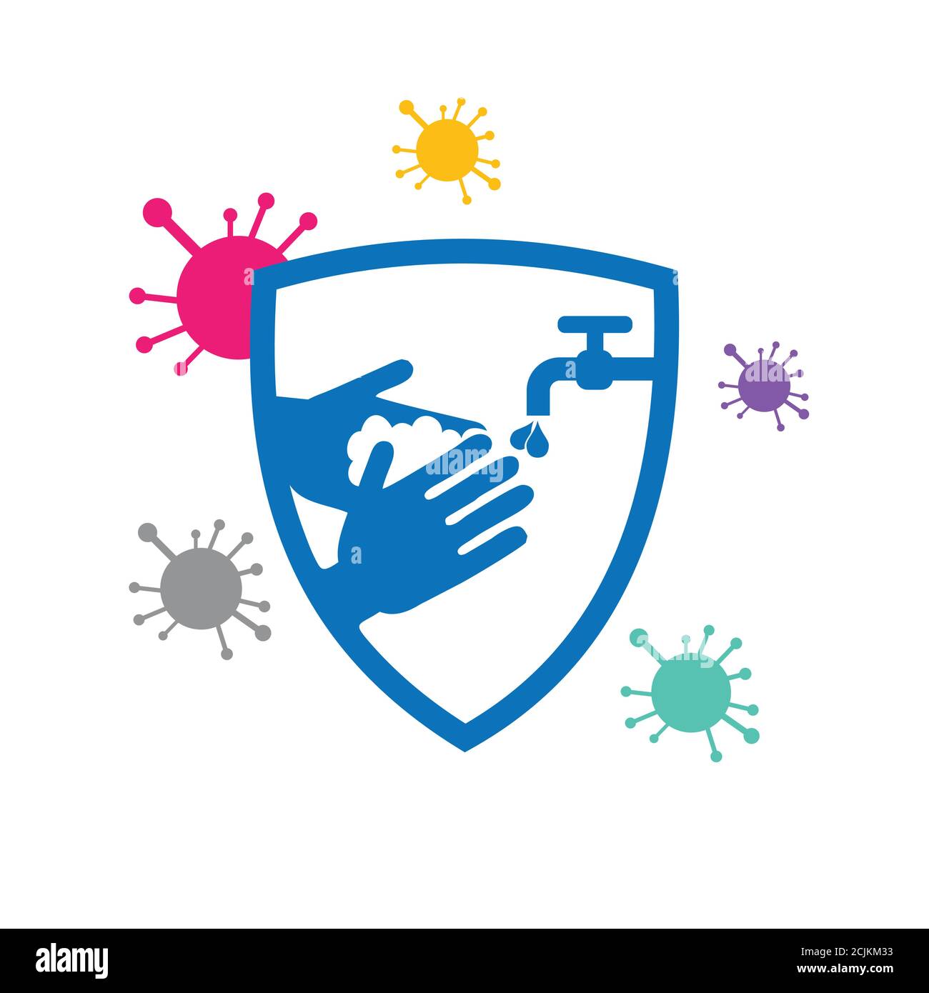 A vector format icon for hand wash to protect the spread of germs Stock ...