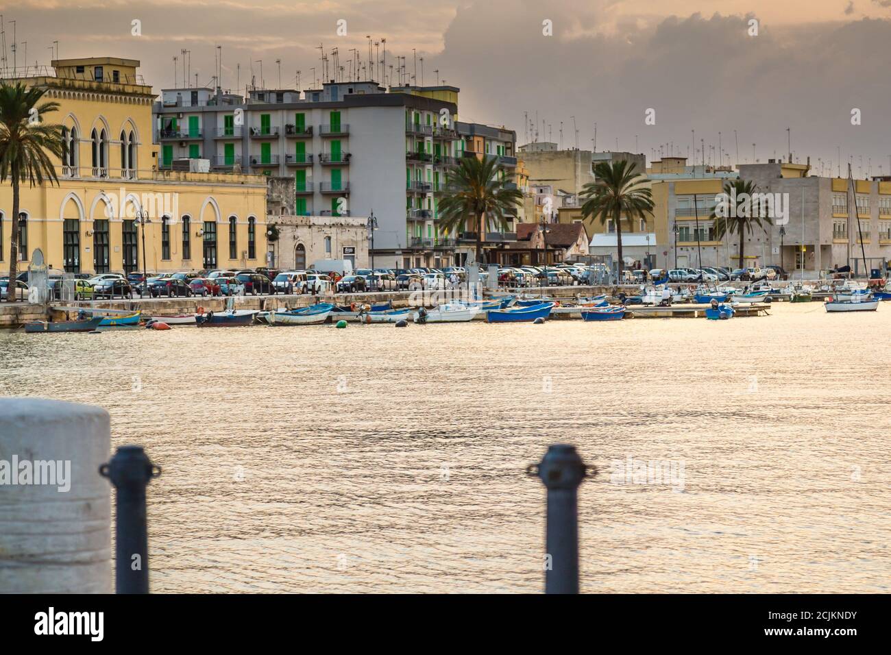 sunset on the sea of Molfetta Stock Photo - Alamy