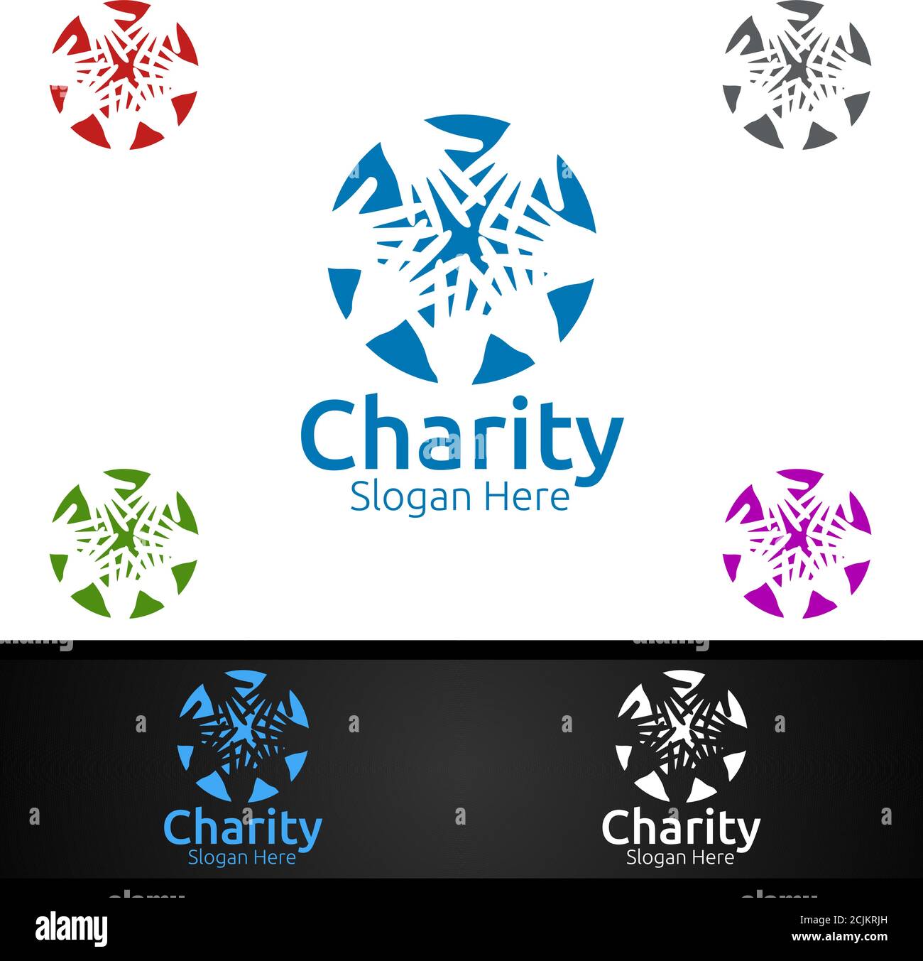 Helping Hand Charity Foundation Creative Logo for Voluntary Church or ...