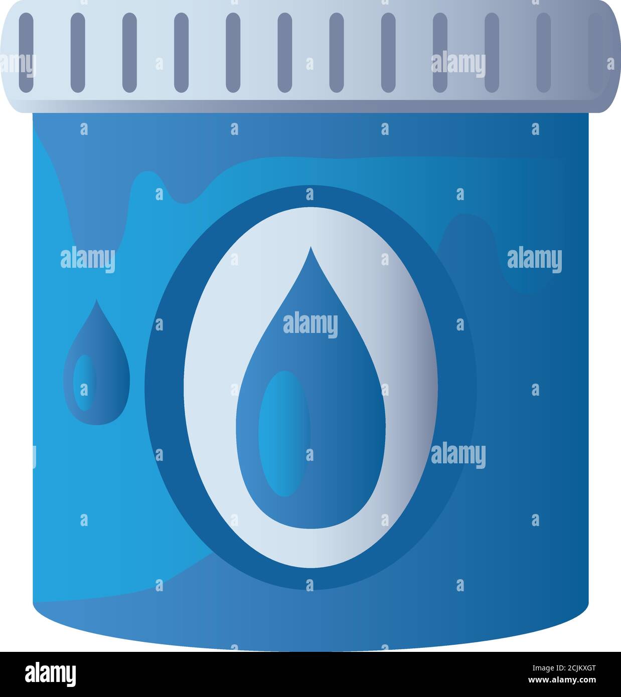 blue paint bottle on white background vector illustration design Stock ...