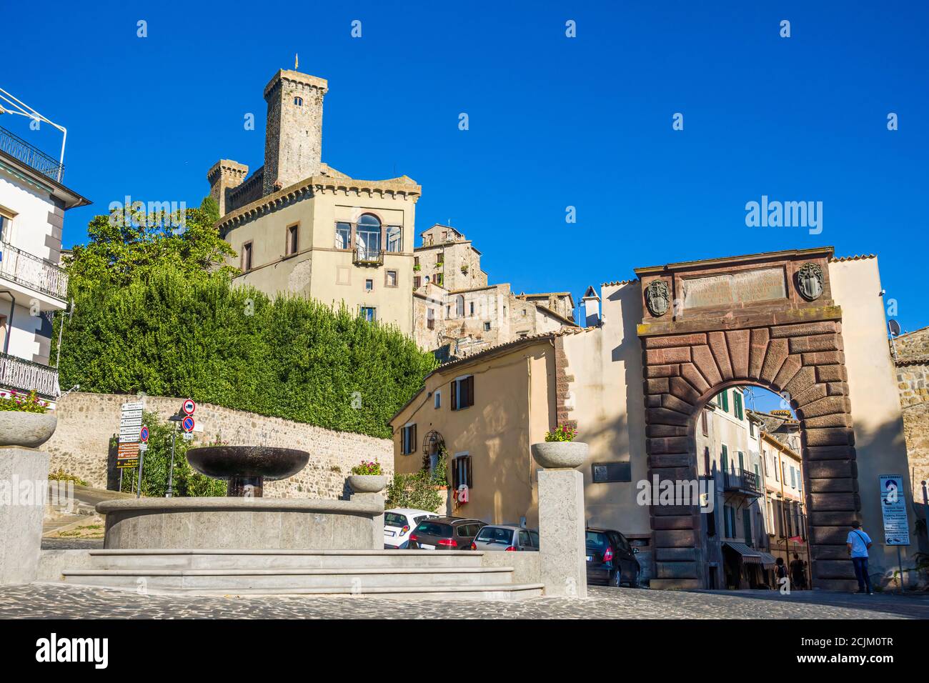 Bolsena, Italy - The old town of Bolsena on the namesake lake Stock ...