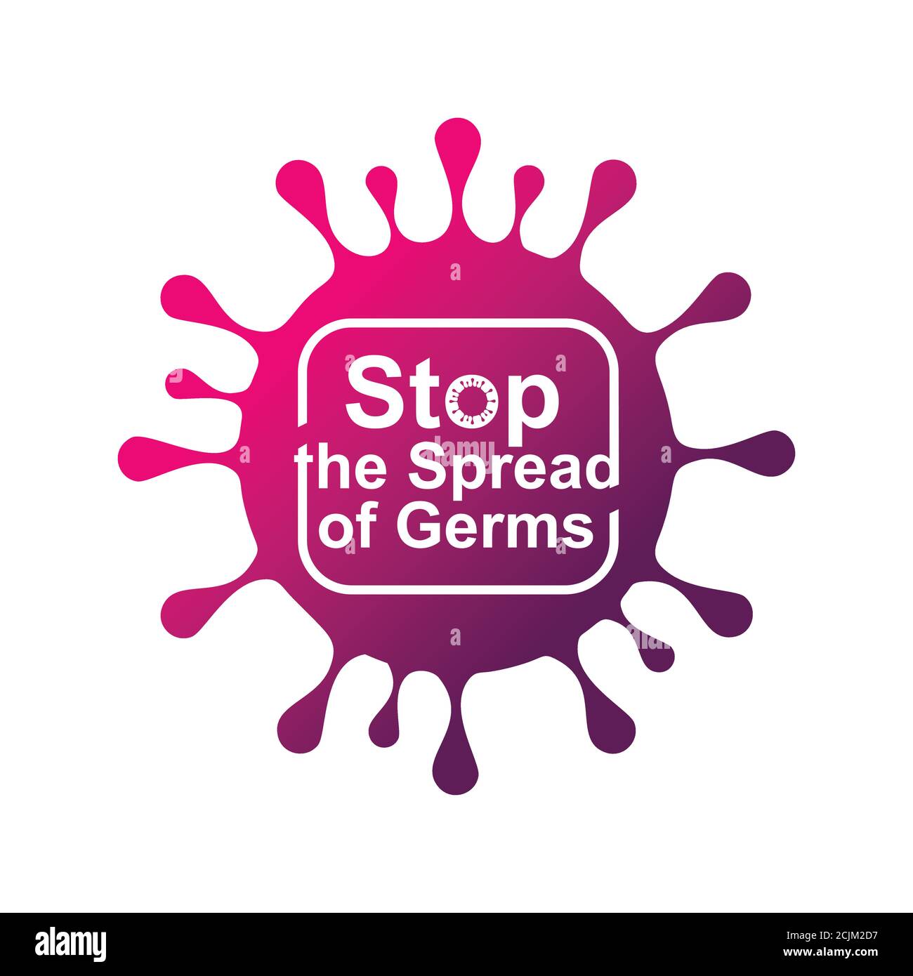 A vector sign of Stop the Spread of Germ Stock Vector Image & Art - Alamy
