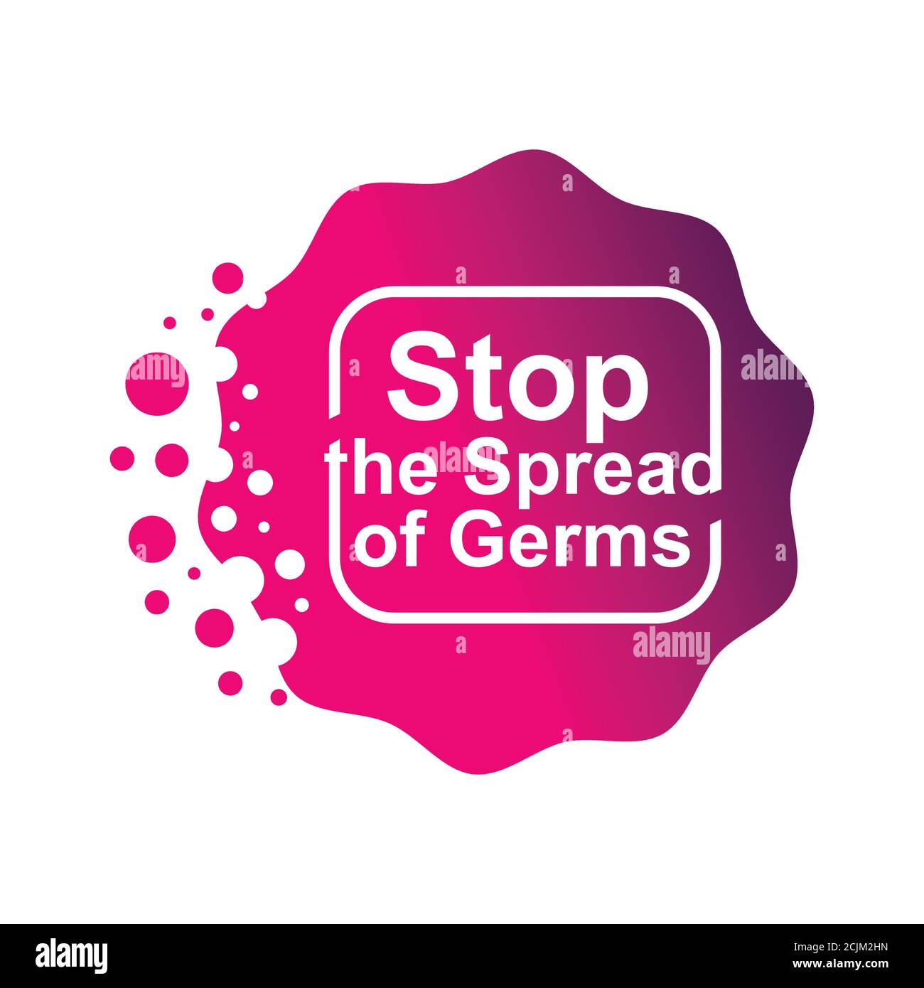 A sign to stop the spread of Germs , virus and Bacteria for healthy ...