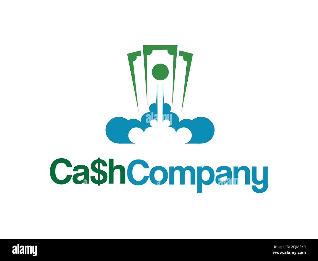 A Cash money booster company logo in vector format with green and blue ...