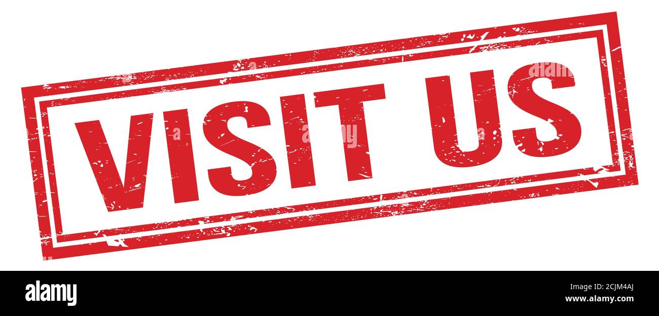 VISIT US red grungy rectangle stamp sign Stock Photo - Alamy