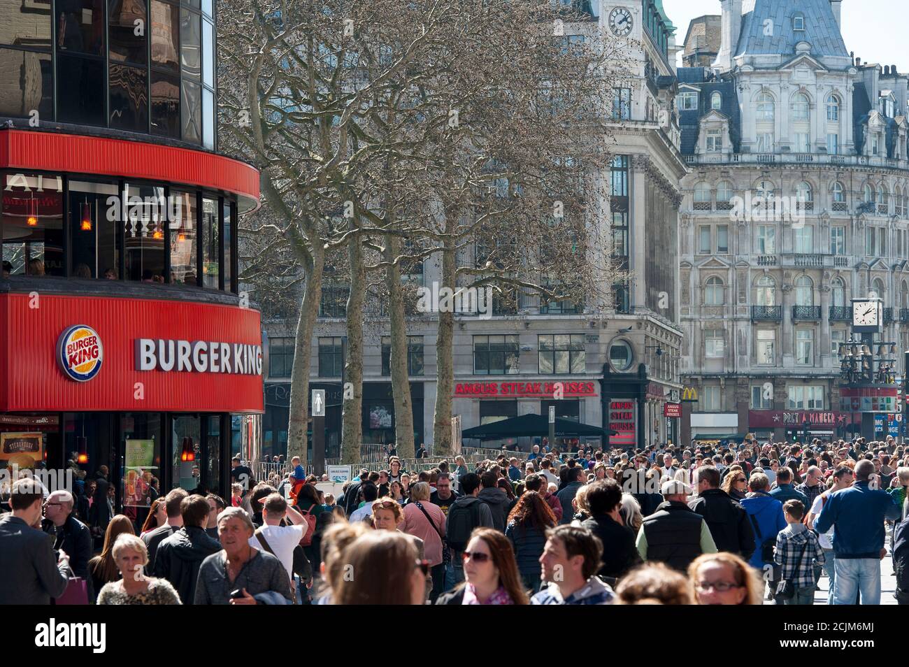 A crowded Leicester Square in London, England Stock Photo - Alamy