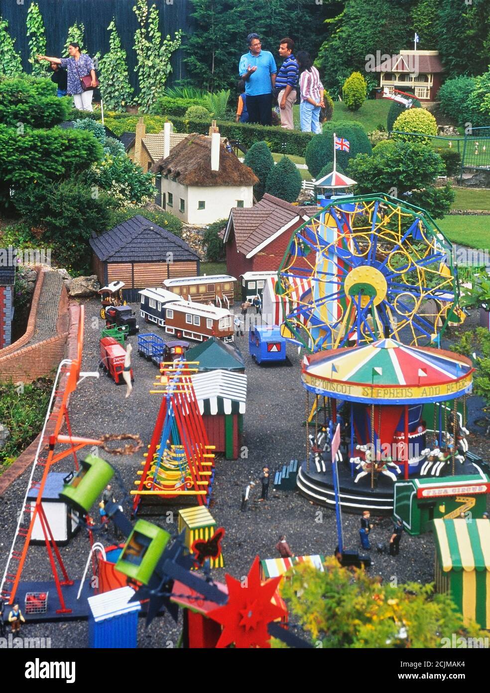 The fairground, funfair at Bekonscot Model Village. Beaconsfield ...