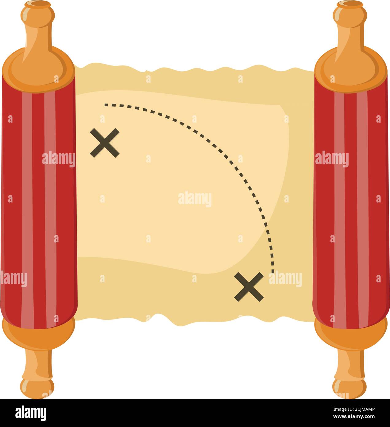 treasure map on white background vector illustration design Stock ...