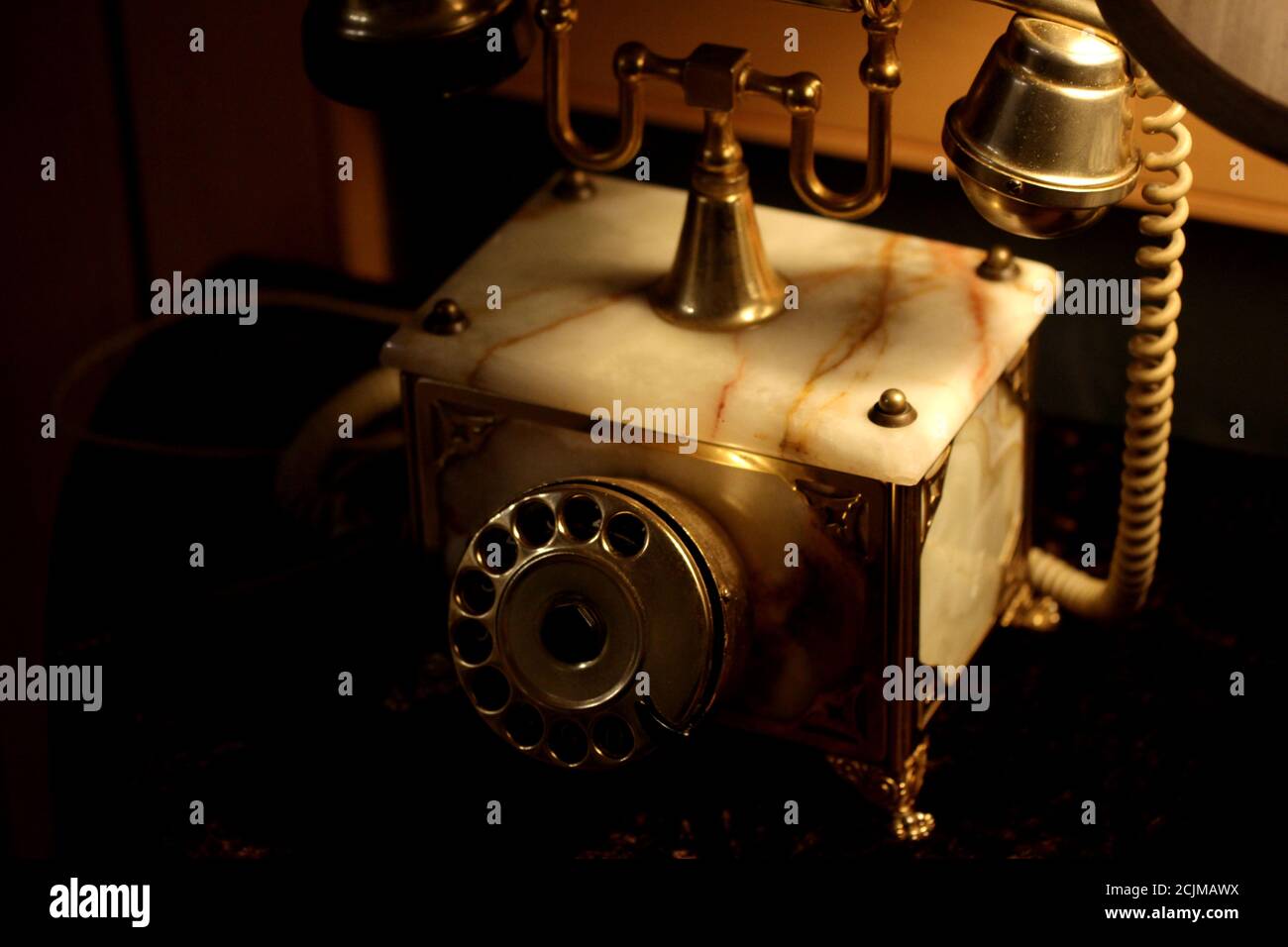 Closeup of an old retro telephone, rotary dial phone Stock Photo - Alamy