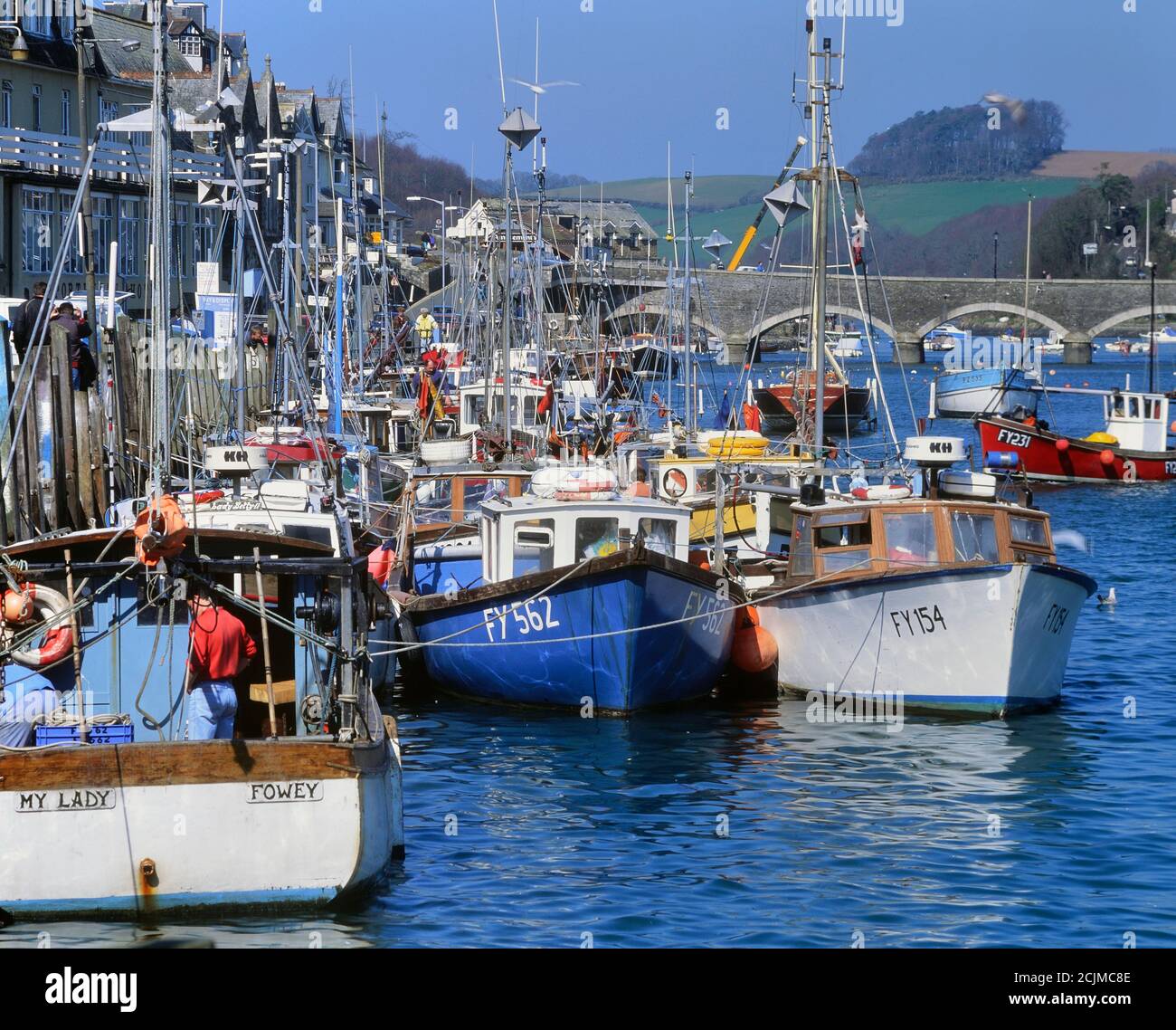 Looe harbour, Cornwall, England, UK Stock Photo - Alamy