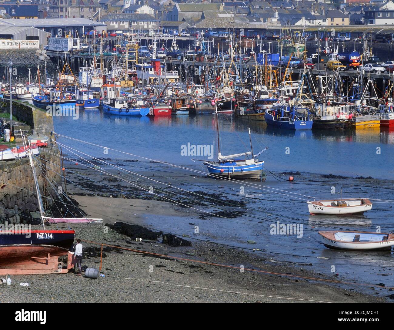 Fishing Port of Newlyn, Cornwall, England, UK Stock Photo - Alamy