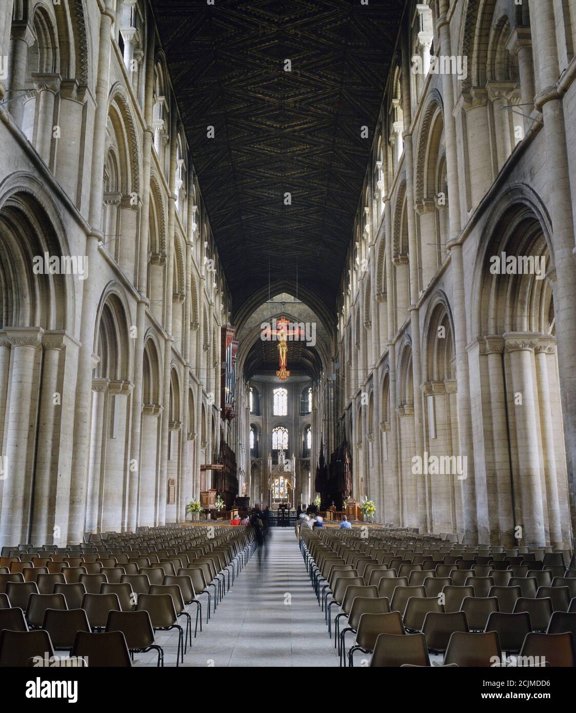 Interior of Peterborough Cathedral, Cambridgeshire, England, UK Stock ...