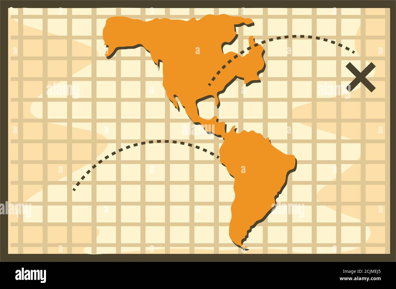 paper map of america on white background vector illustration design ...