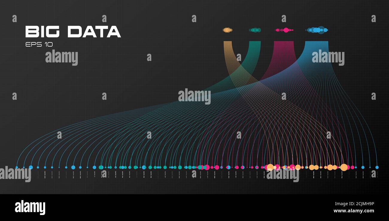 Big Data Visualization Illustration Of Information Sorting Process