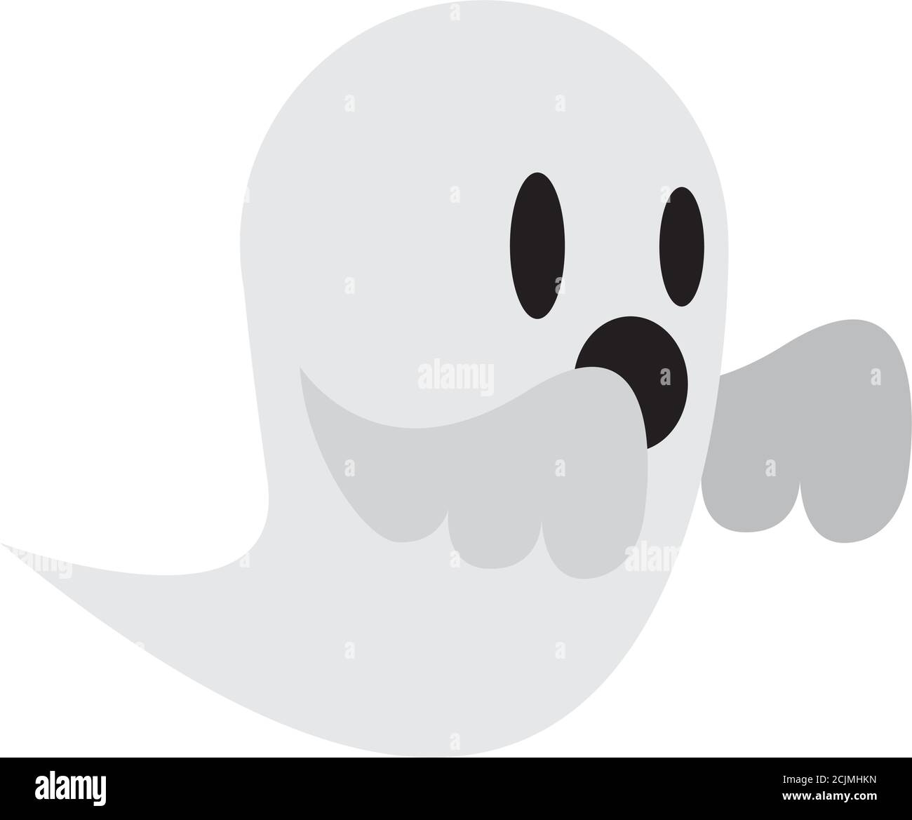 Halloween ghost cartoon design, Holiday and scary theme Vector ...