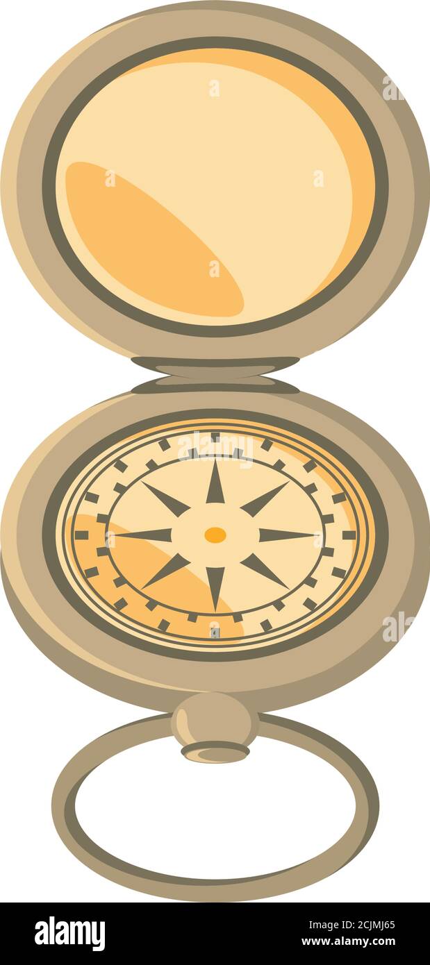 antique metal compass on white background vector illustration design ...