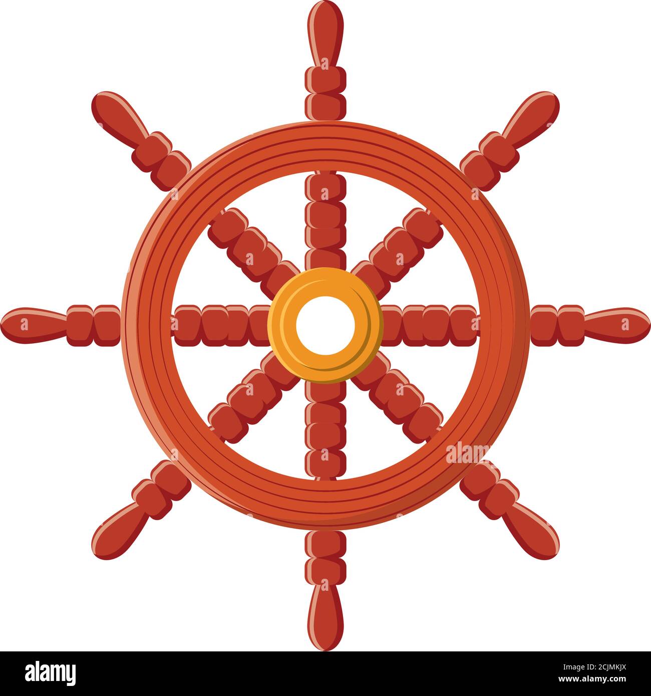 wooden rudder on white background vector illustration design Stock ...