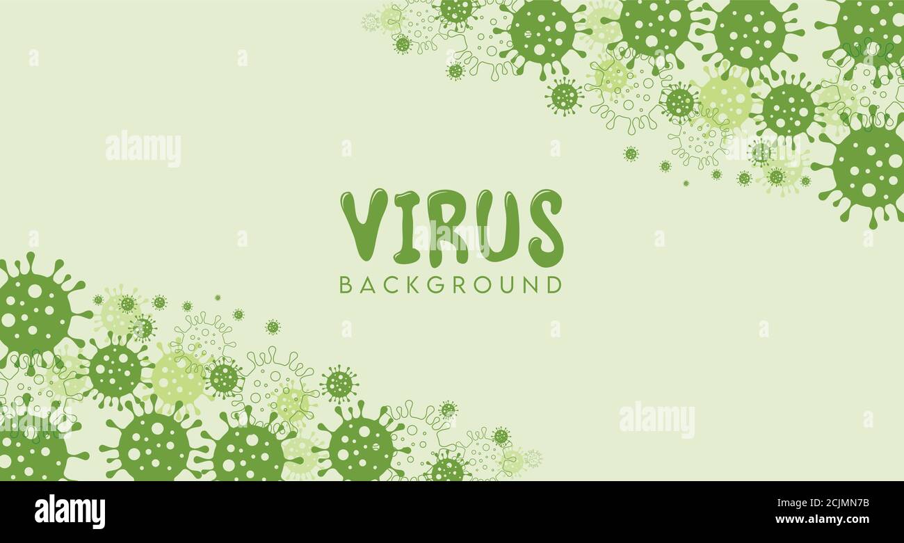 vector background with virus symbol in green color Stock Vector Image ...