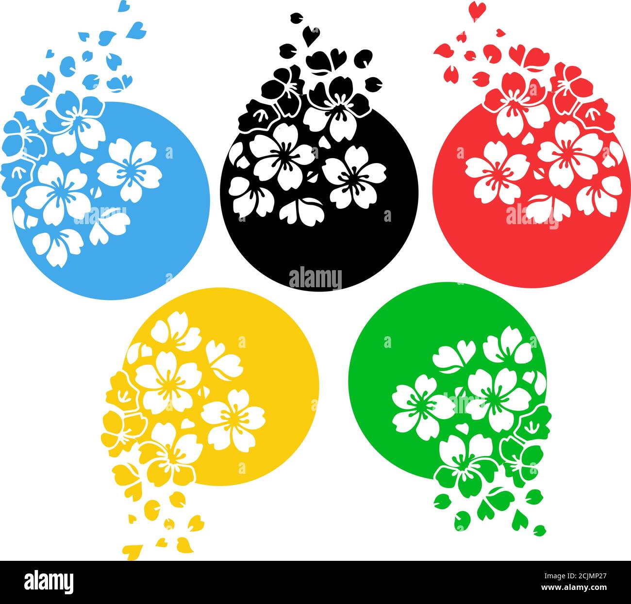Abstract Flat Logo Design Symbolism Colored Background and Design Stock ...