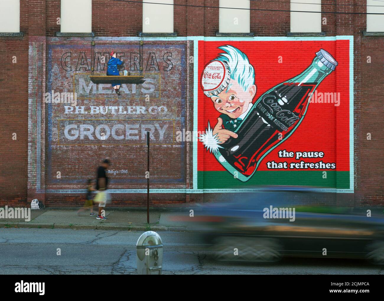 CocaCola mural in Butler Pennsylvania, painted by the Walldogs in 2016 ...
