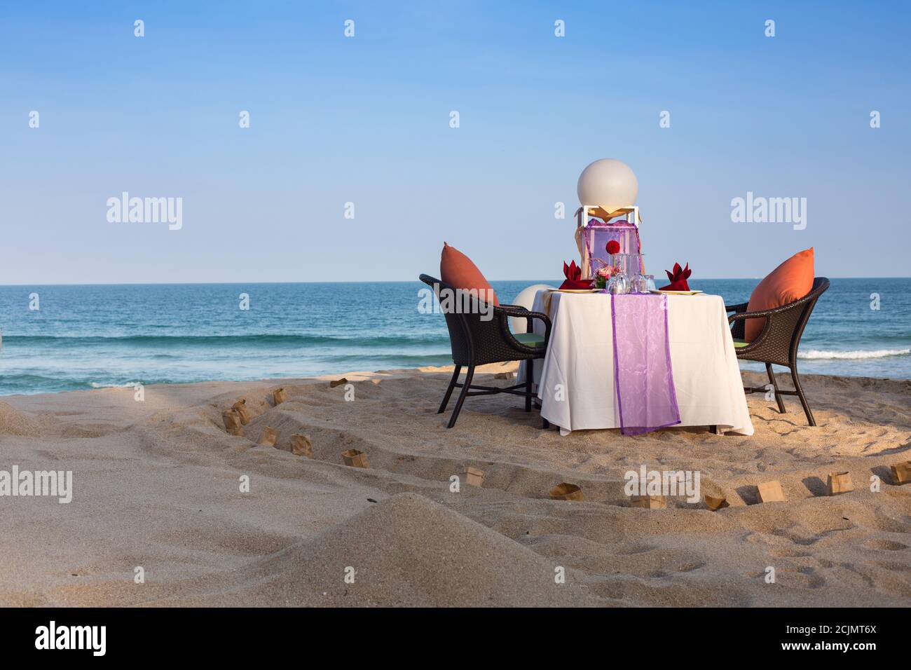 Romantic honeymoon privat dinner table at resort at Ko Samui Thailand ...