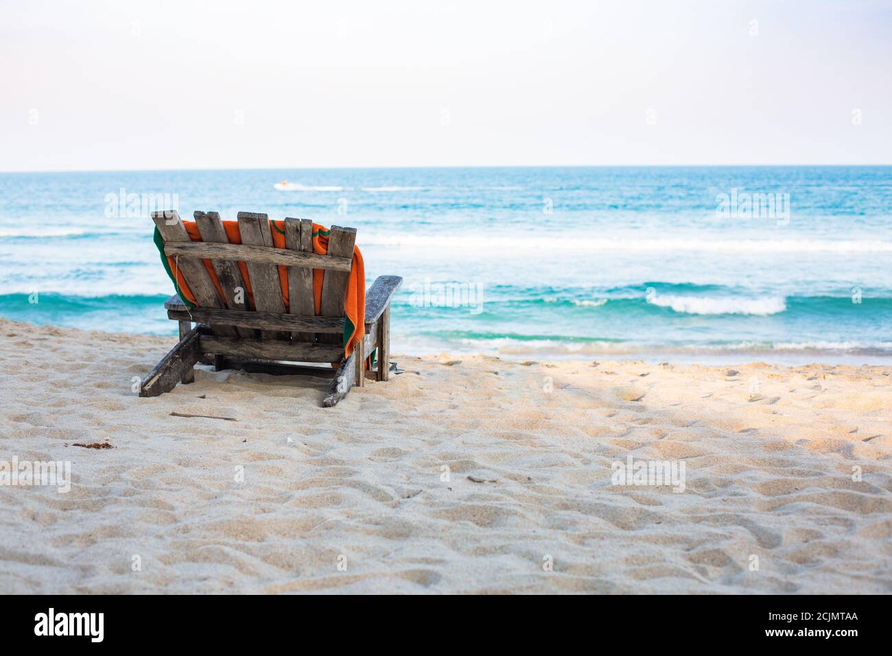 Sun chair / Lounger at a tropical beach. at Ko Samui Thailand Stock ...