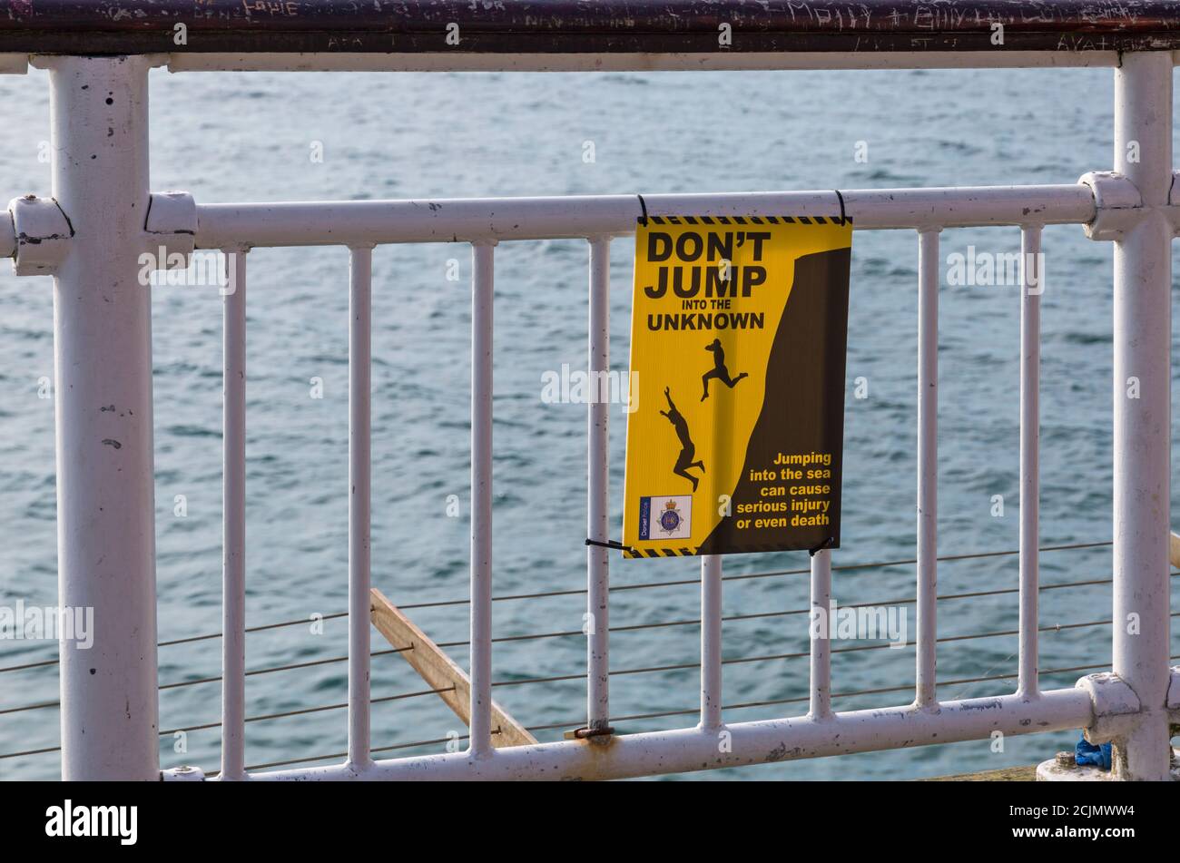 Dont jump into the unknown sign hi-res stock photography and images - Alamy