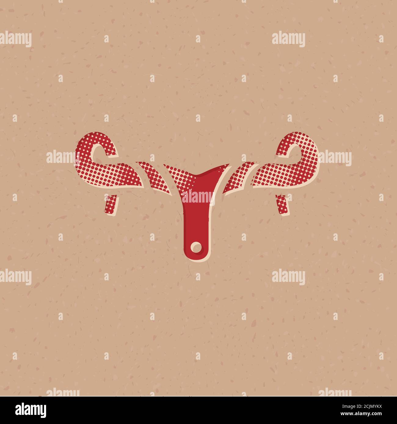 Bicycle drop bar icon in halftone style. Grunge background vector ...