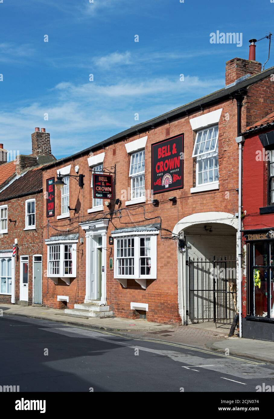 The Bell and Crown pub in Snaith, East Yorkshire, England UK Stock ...
