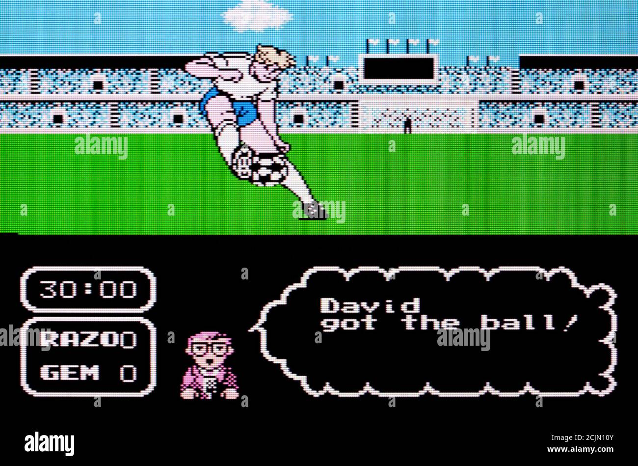 Tecmo Cup Soccer - Nintendo Entertainment System - NES Videogame - Editorial use only Stock ...