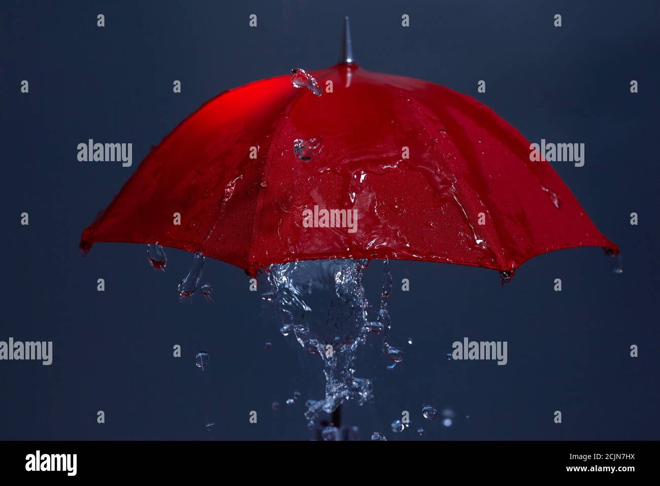 Raindrops Falling On Umbrella