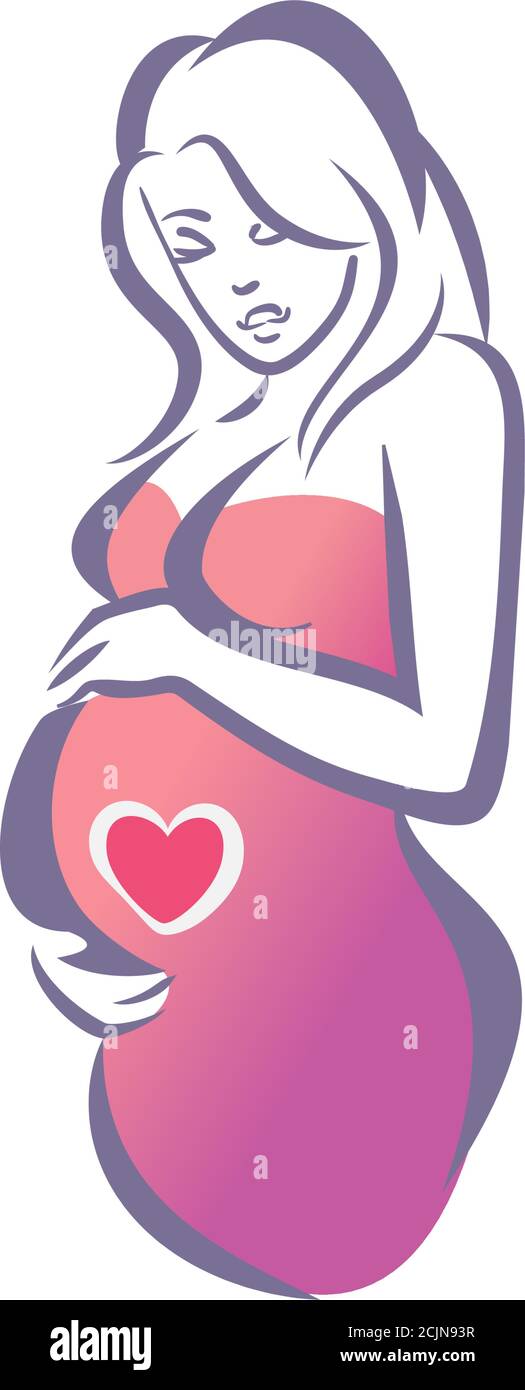 happy mothers day greeting card template, stylized symbol of mom and ...