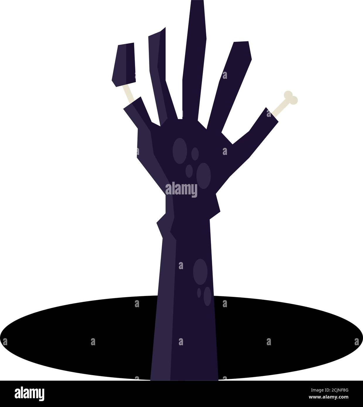 Halloween zombie hand design, Holiday and scary theme Vector ...