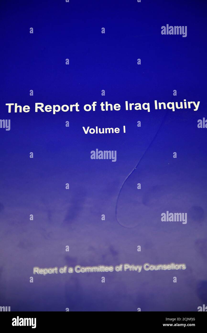 The iraq inquiry report presented hi-res stock photography and images ...