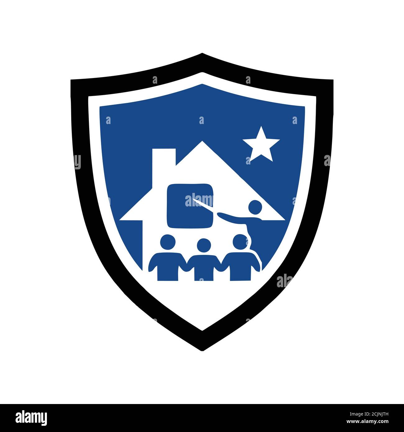 Staying inside concept Stock Vector Images - Alamy