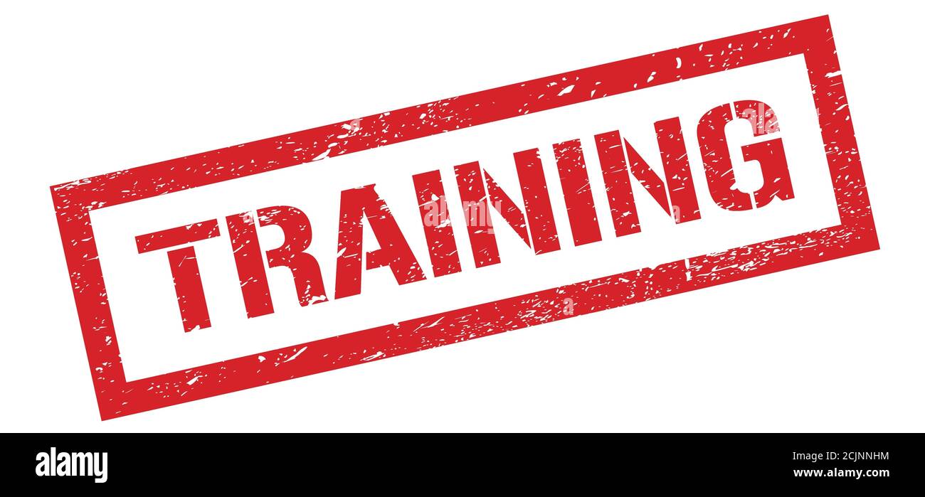 TRAINING red grungy rectangle stamp sign Stock Photo - Alamy