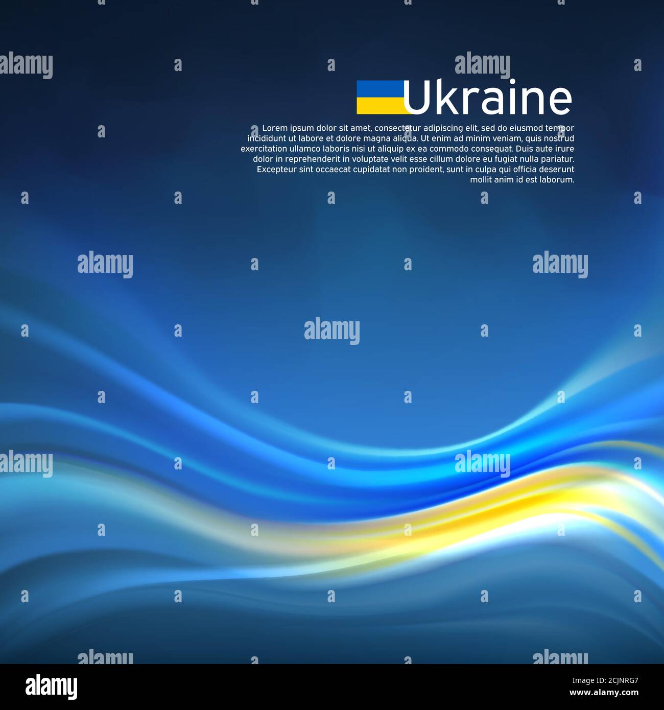 Ukraine abstract flag background. Blurred pattern of lines of light ...