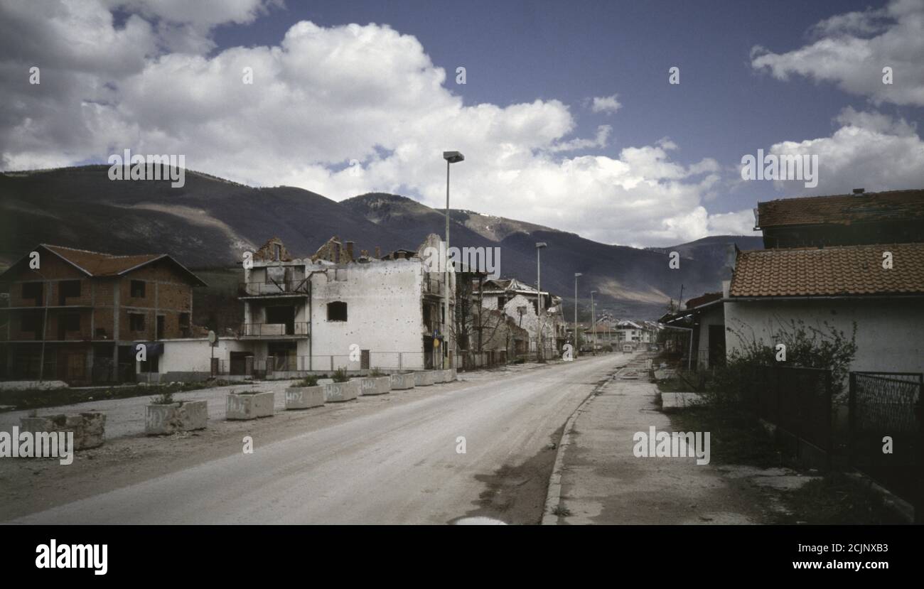 3rd April 1994 During the war in Bosnia: one of the main streets in ...
